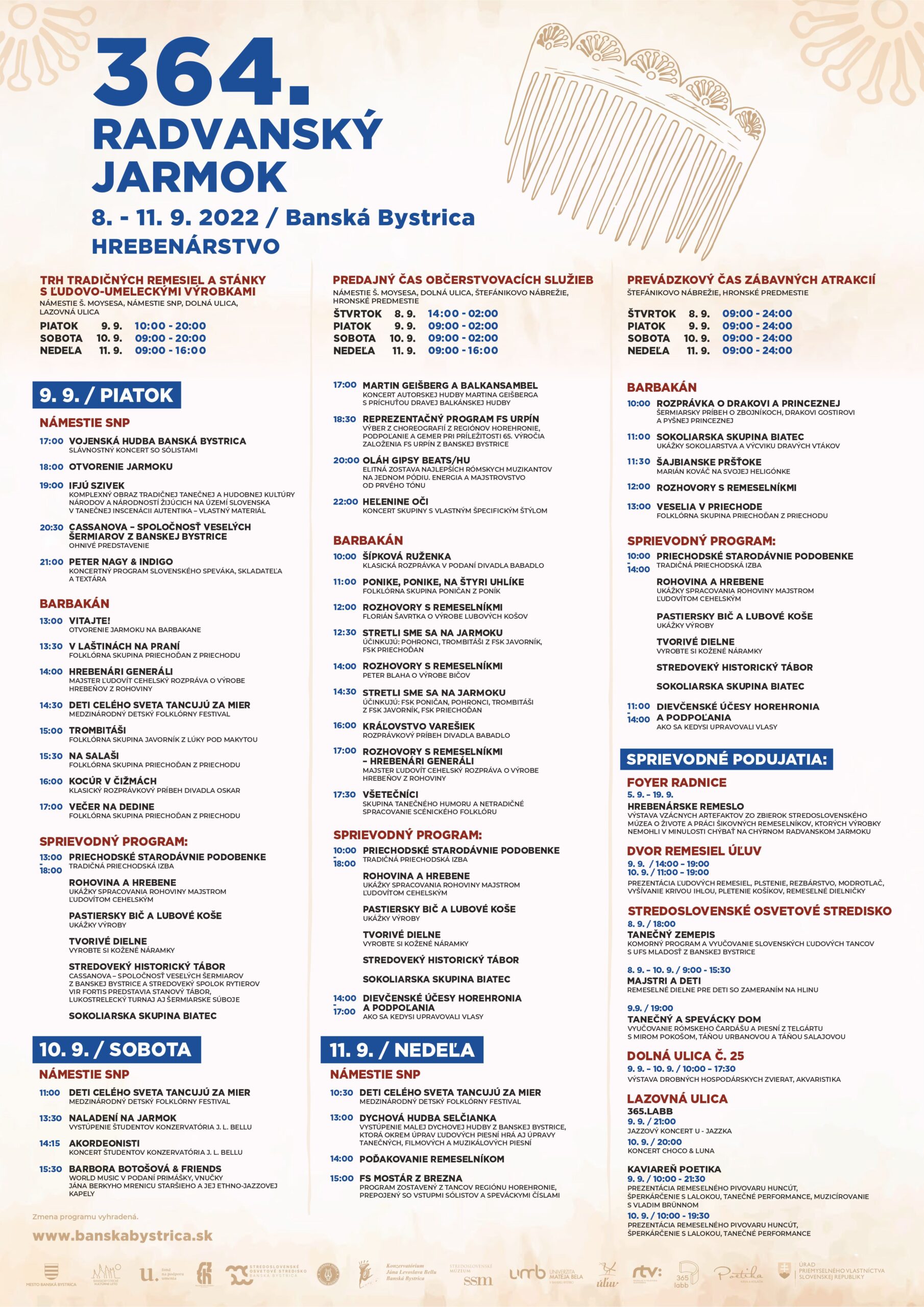 364. Radvanský jarmok prinesie aj dopravné obmedzenia | Banská Bystrica